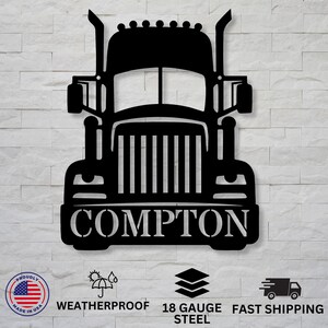 Personalized Metal Trucker Sign | Custom Truck Driver Sign | Trucker ...