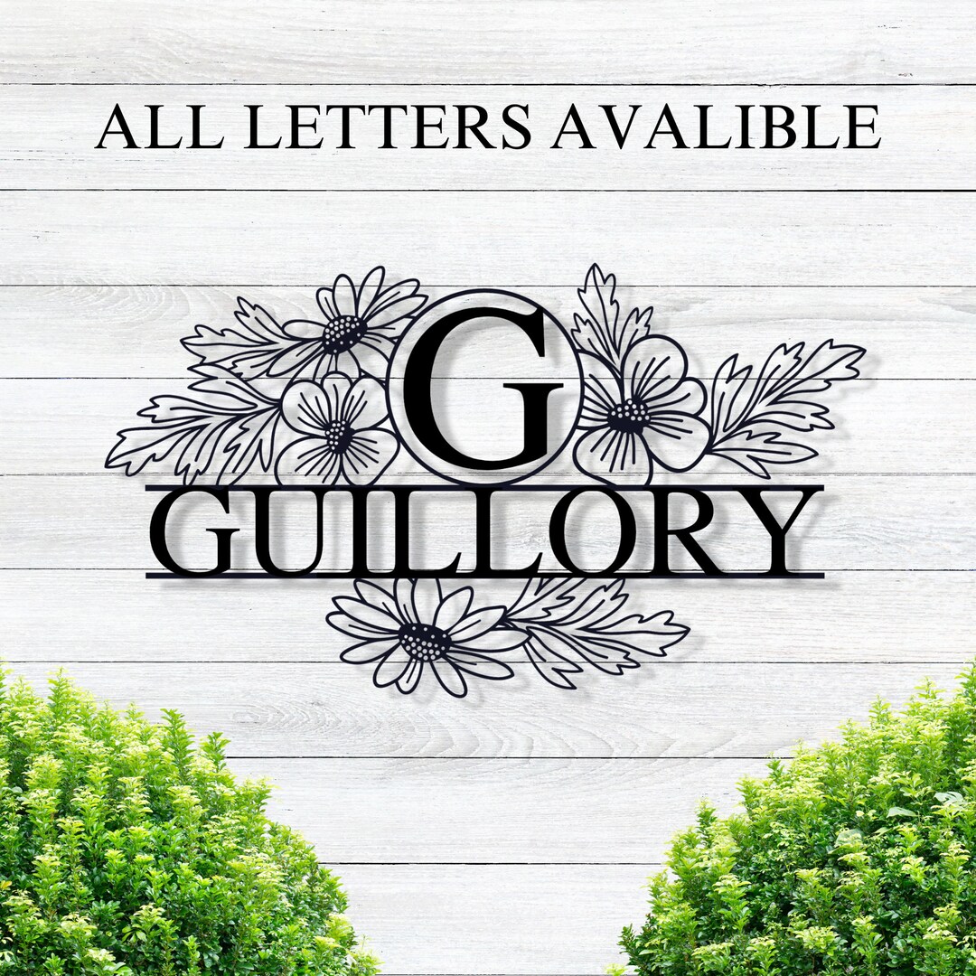 Personalized Family Name Metal Sign / Personalized Letter Sign / Custom ...