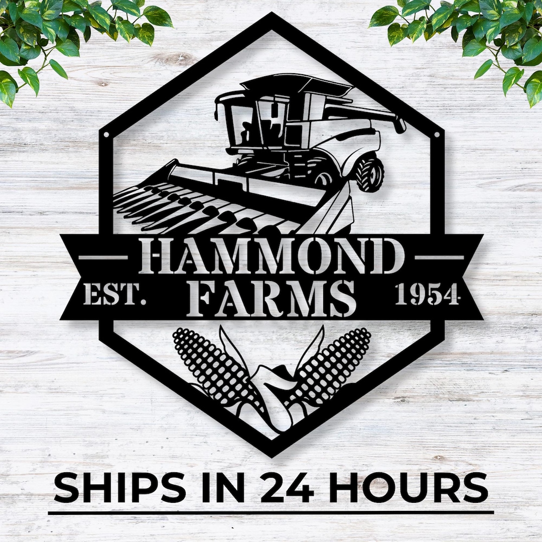 Personalized Metal Farm Sign | Custom Farmhouse Decor | Farm Name Sign ...