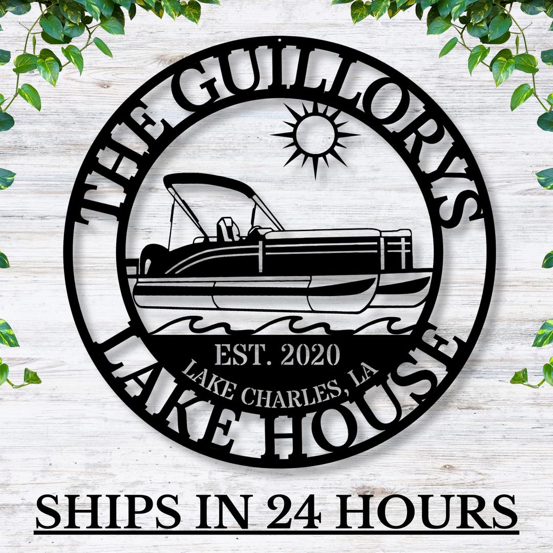 Personalized Metal Lake House Sign / Lake House Sign / Lake House Decor ...