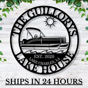 Personalized Metal Lake House Sign / Lake House Sign / Lake House Decor ...