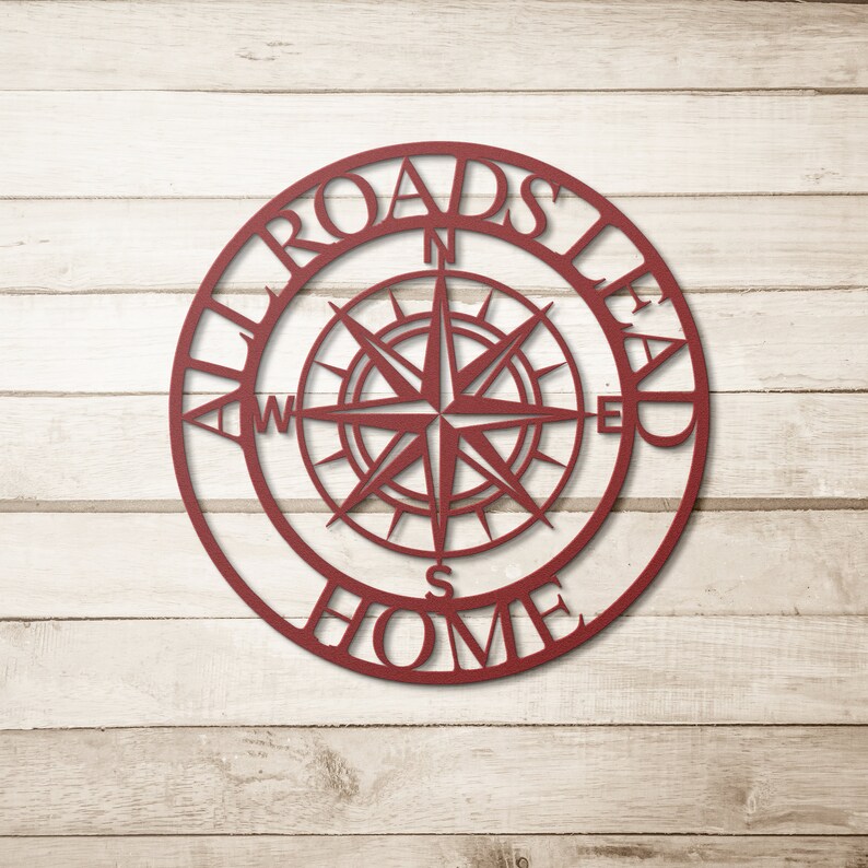 Personalized Metal Compass Sign - Custom Nautical Wall Art | Adventure ...