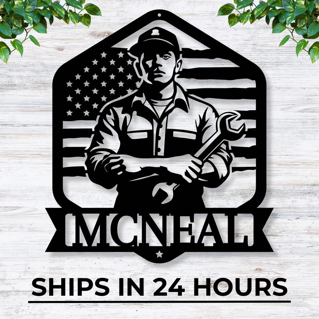 Personalized Metal Mechanic Sign, Metal Sign for Garage, Custom Garage ...