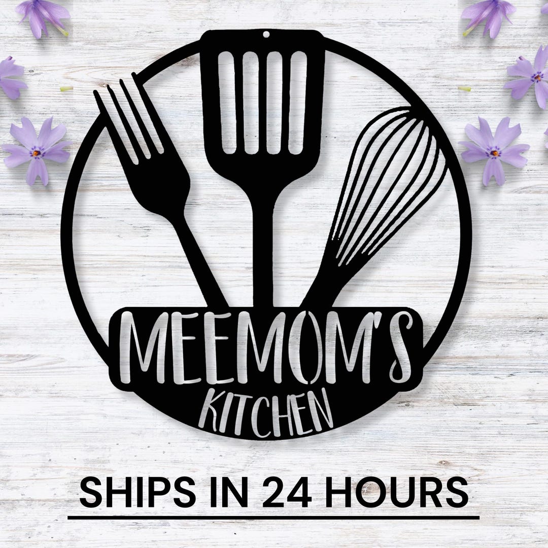 Personalized Metal Kitchen Sign / Custom Kitchen Decor / Metal Family ...