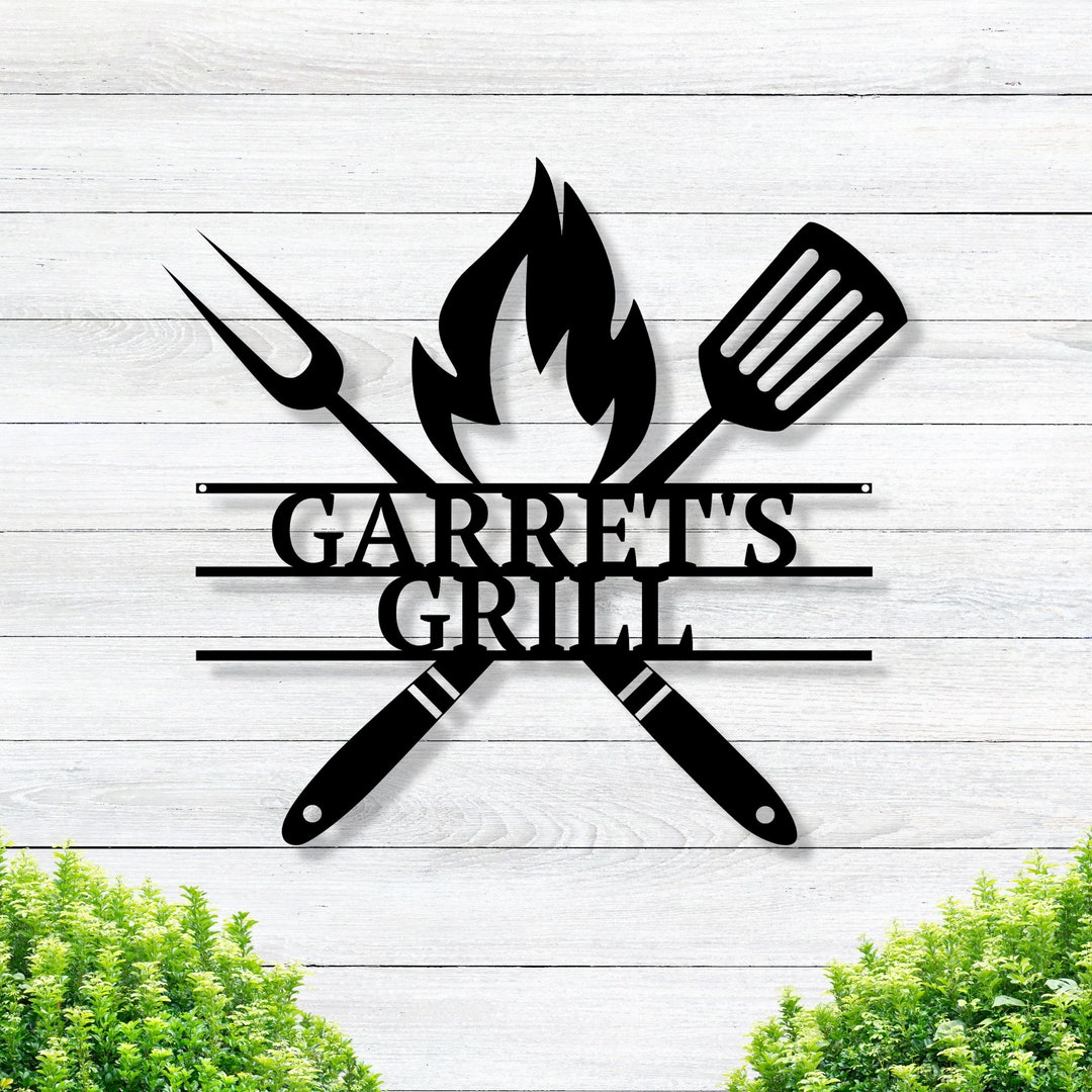 Personalized Metal Grilling Sign / Metal Grill Sign / Metal BBQ Smoker ...