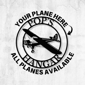 Custom Metal Airplane Hangar Sign / Personalized Pilot Name Sign ...