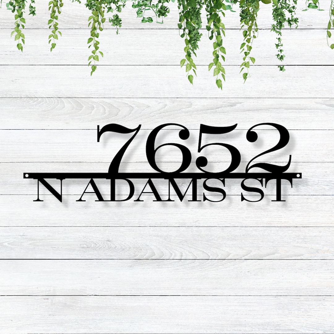 Metal House Numbers / Address Plaque / Personalized / Housewarming ...