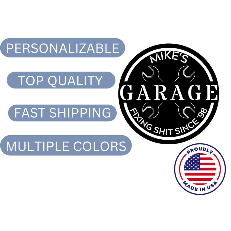 Personalized Garage Sign Metal Sign for Garage Custom Garage - Etsy