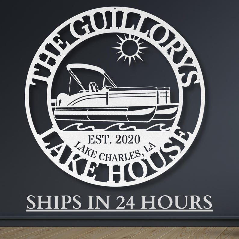 Personalized Metal Lake House Sign / Lake House Sign / Lake House Decor ...