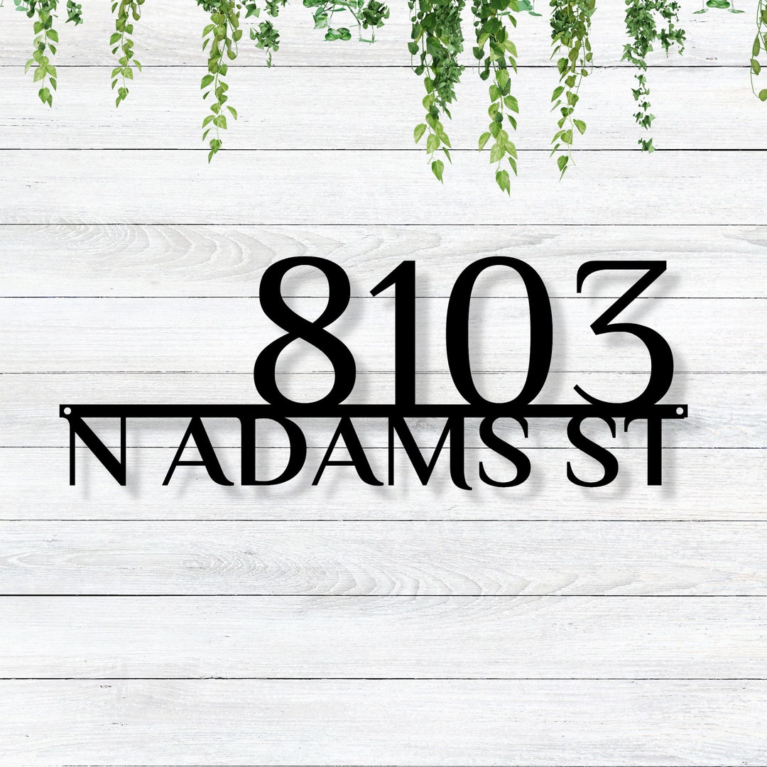 Metal House Numbers / Address Plaque / Personalized / Housewarming ...