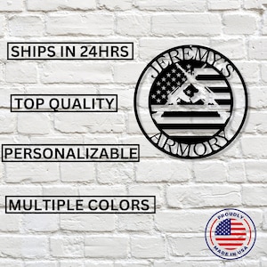 Personalized Metal Armory Sign / Gun Sign / Gift for Dad / Ar-15 Sign ...