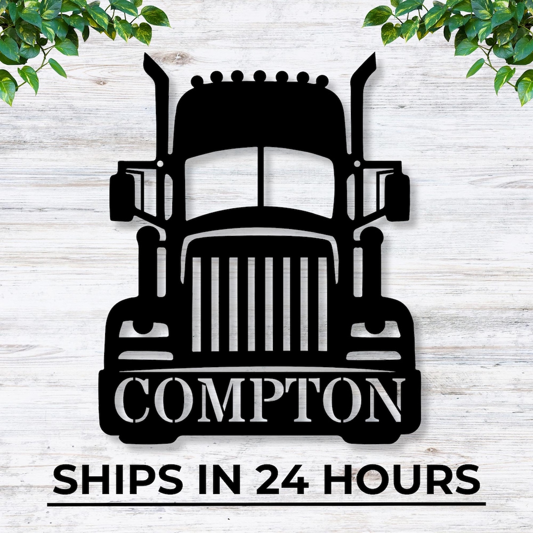 Personalized Metal Trucker Sign | Custom Truck Driver Sign | Trucker ...