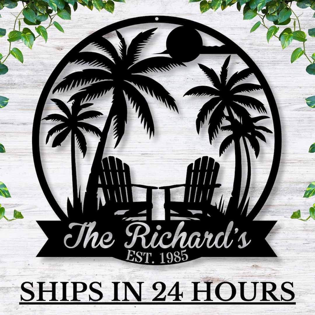 Custom Metal Backyard Oasis Sign - Custom Outdoor Wall Art | Rust-proof ...