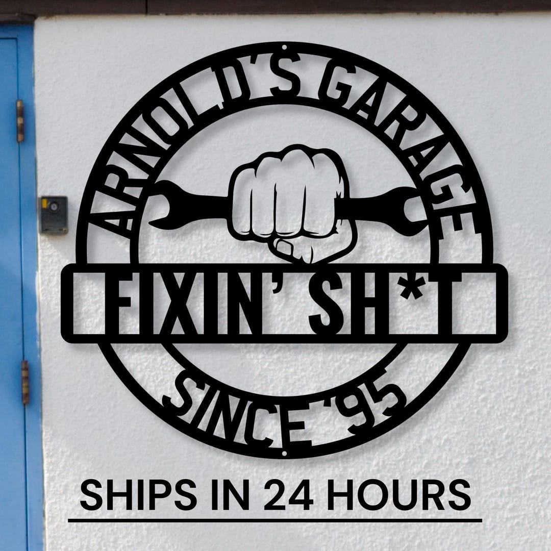 Custom Metal Garage Sign / Personalized Garage Sign / Metal Wall Decor ...
