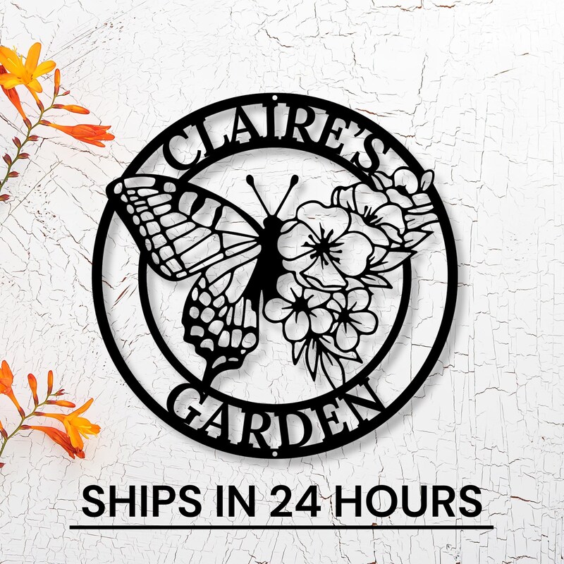 Butterfly Garden Sign - Etsy