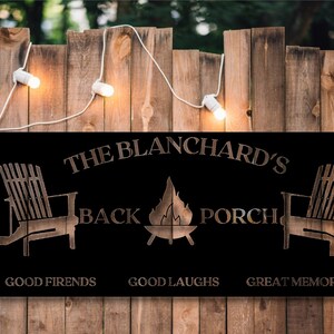 Back Porch Sign Metal /back Porch Sign / Patio Sign / Metal Outdoor ...
