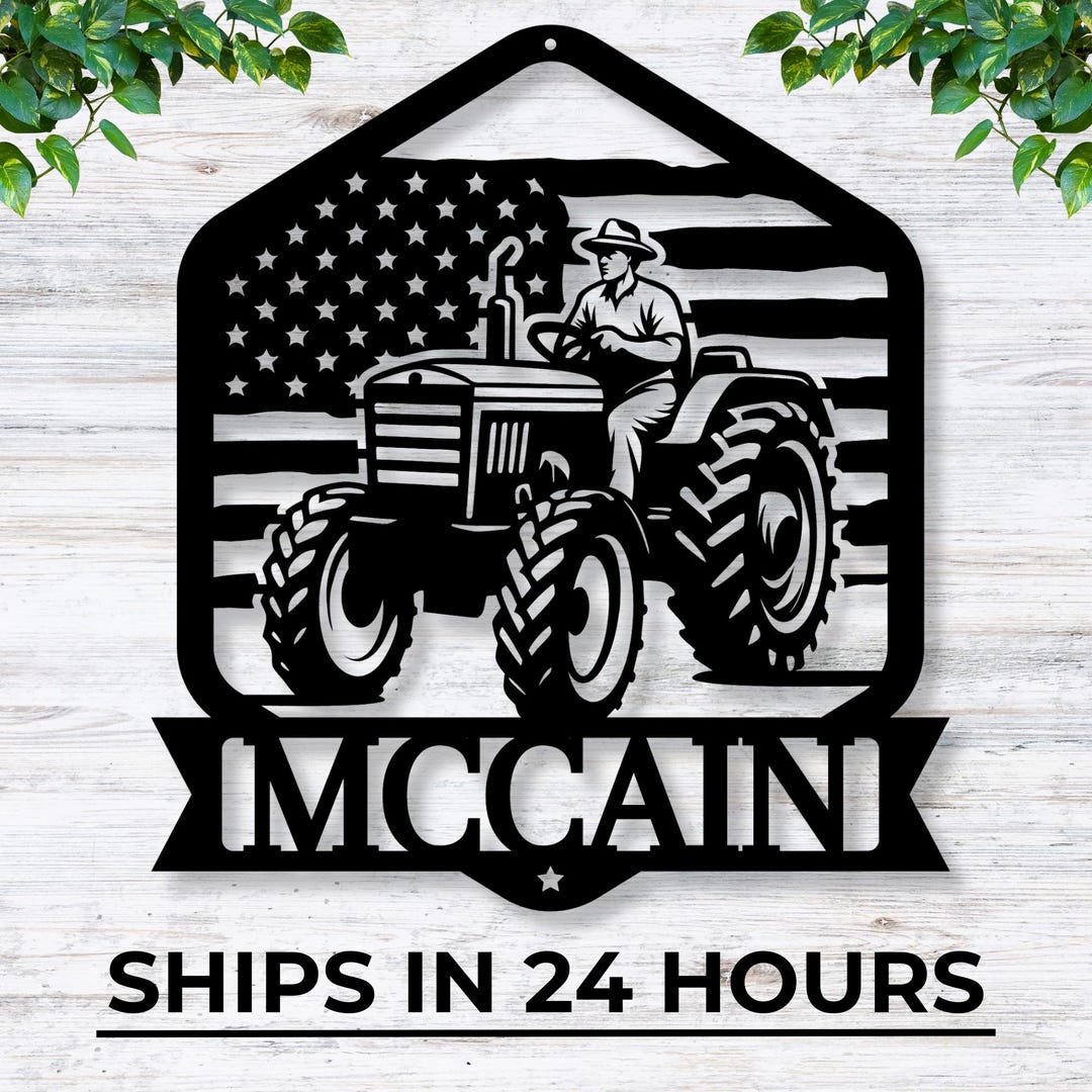 Personalized Metal Farmer Sign | Custom Farm Sign | Metal Farmhouse ...