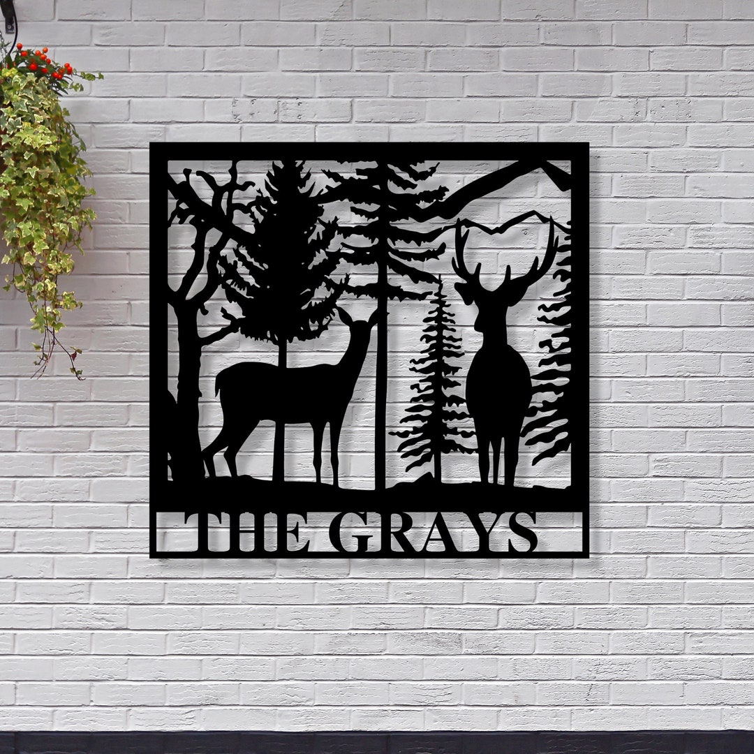 Personalized Elk Metal Cabin Sign / Cabin Sign / Hunting Sign / Elk ...