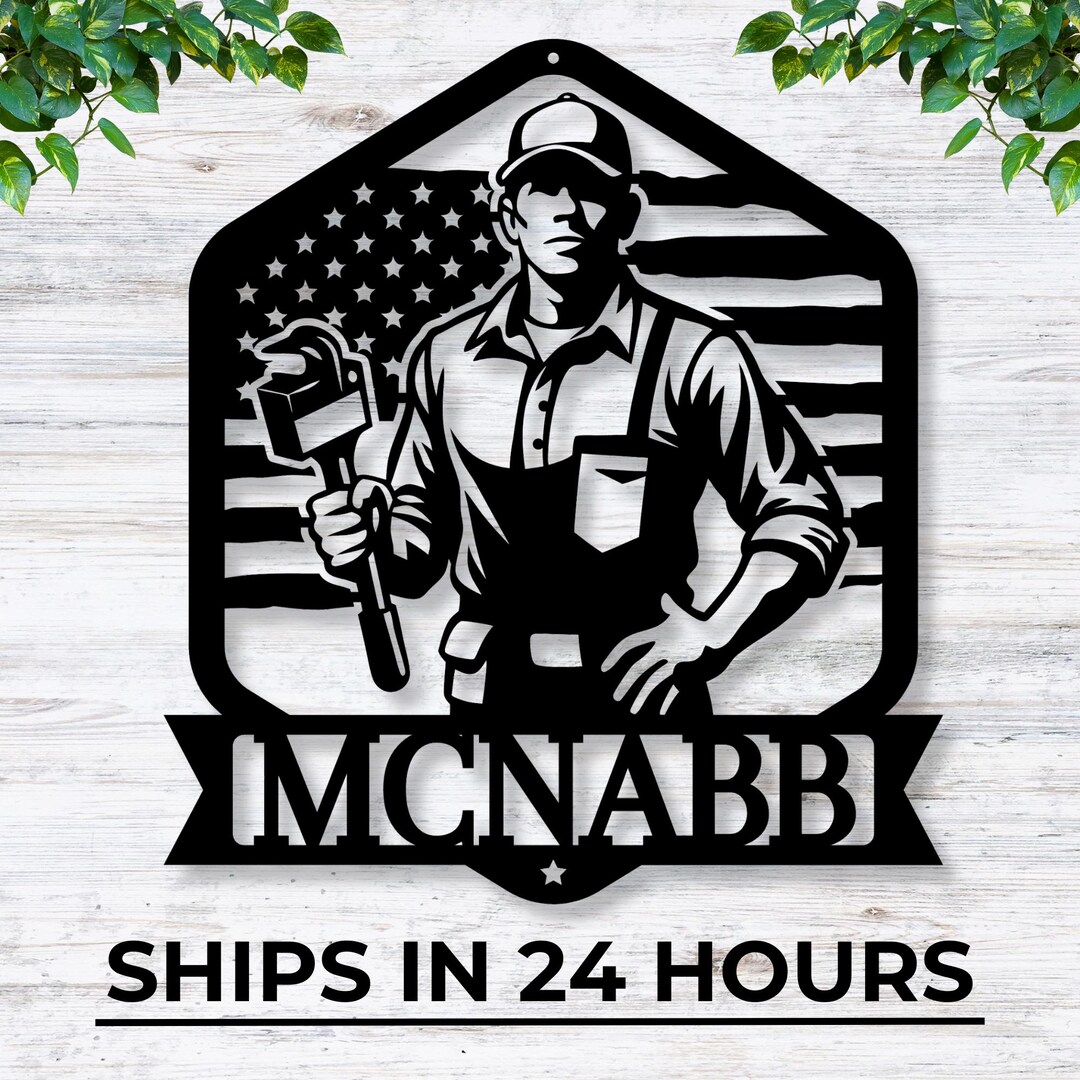 Personalized Metal Plumber Sign | Custom Plumber Business Sign ...