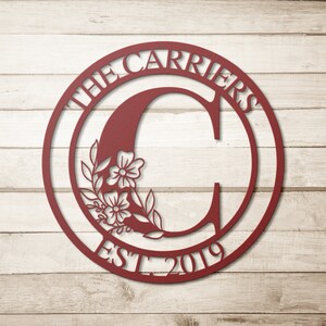 Personalized Family Last Name Sign / Personalized Metal Sign ...