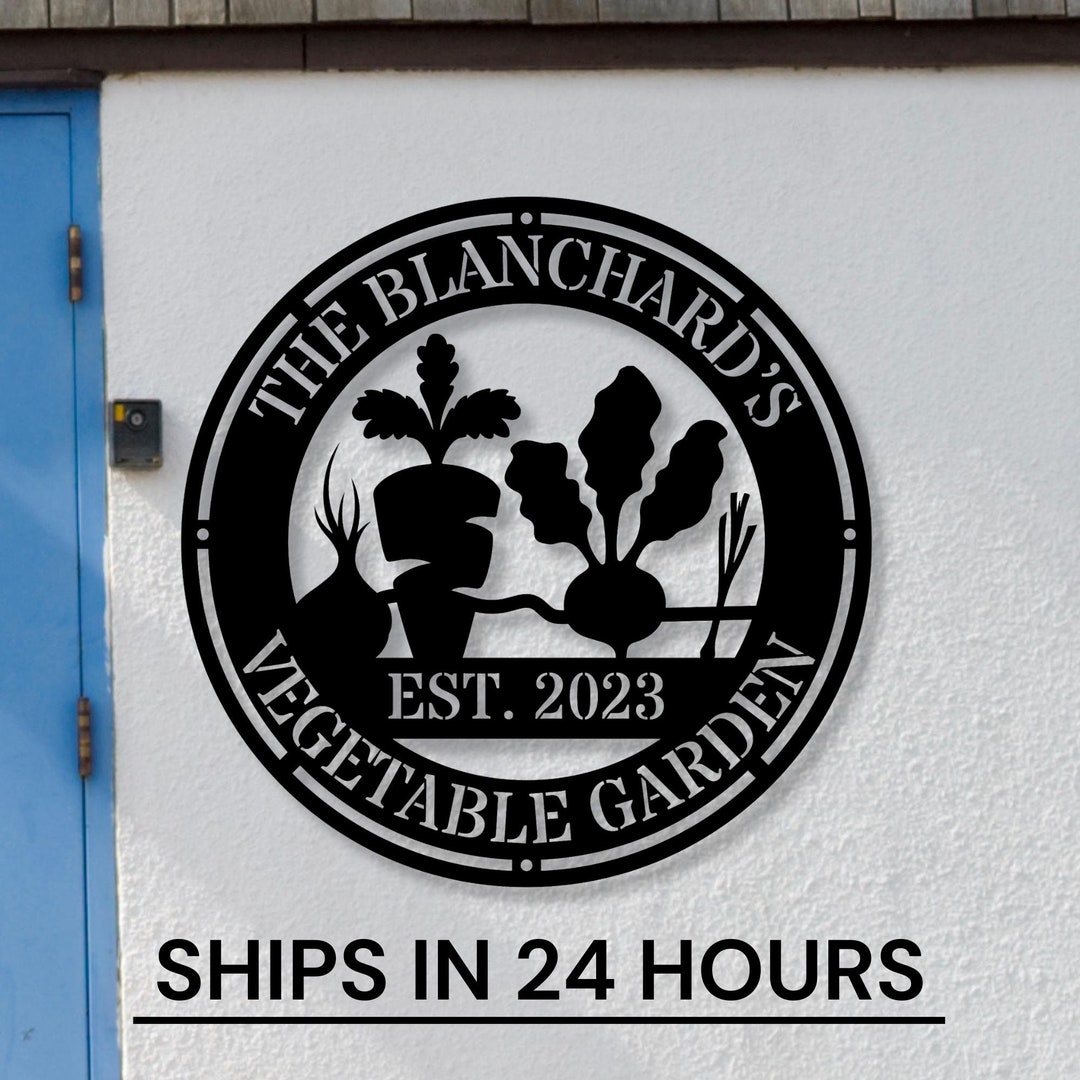 Custom Metal Vegetable Garden Sign / Metal Vegetable Stand Signs ...