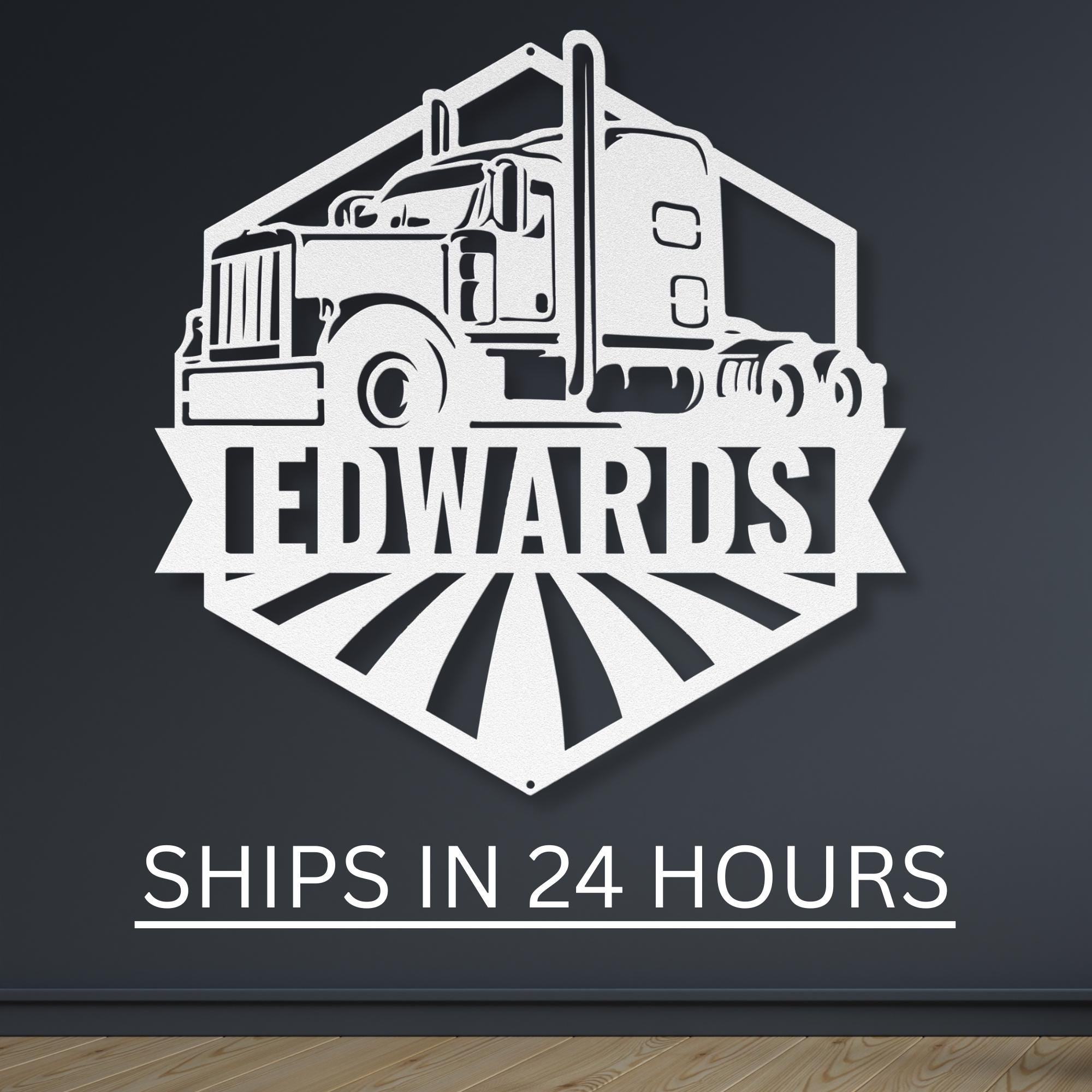 Personalized Metal Trucker Sign | Custom Truck Driver Sign | Trucker ...