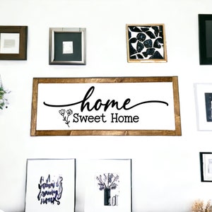Framed Wood Sign / Wood Home Sign / Wedding Gift / Wood Sign for Home ...