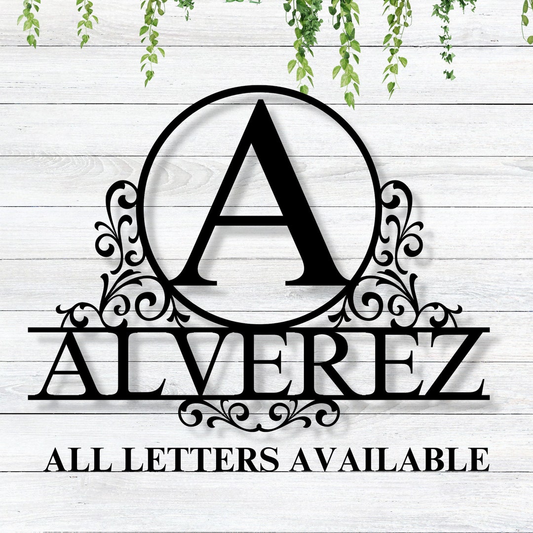 Personalized Family Name Metal Sign / Personalized Letter Sign ...