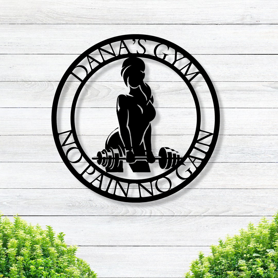 Womens Gym Sign, Personalized Home Gym Signs for Workout Room ...