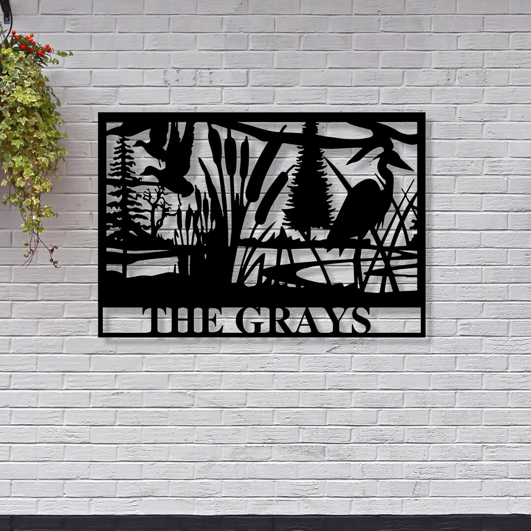 Personalized Marsh Metal Cabin Sign / Cabin Sign / Hunting Sign / Marsh ...