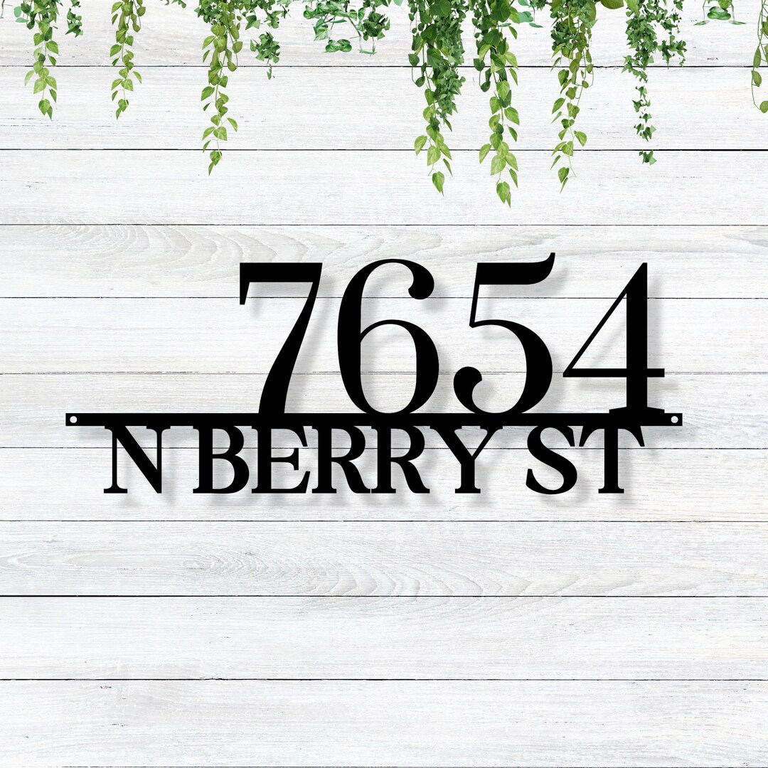 Metal House Numbers / Address Plaque / Personalized / Housewarming ...