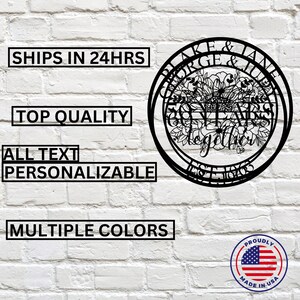 Metal Anniversary Sign / Anniversary Gift / Anniversary Gift for ...