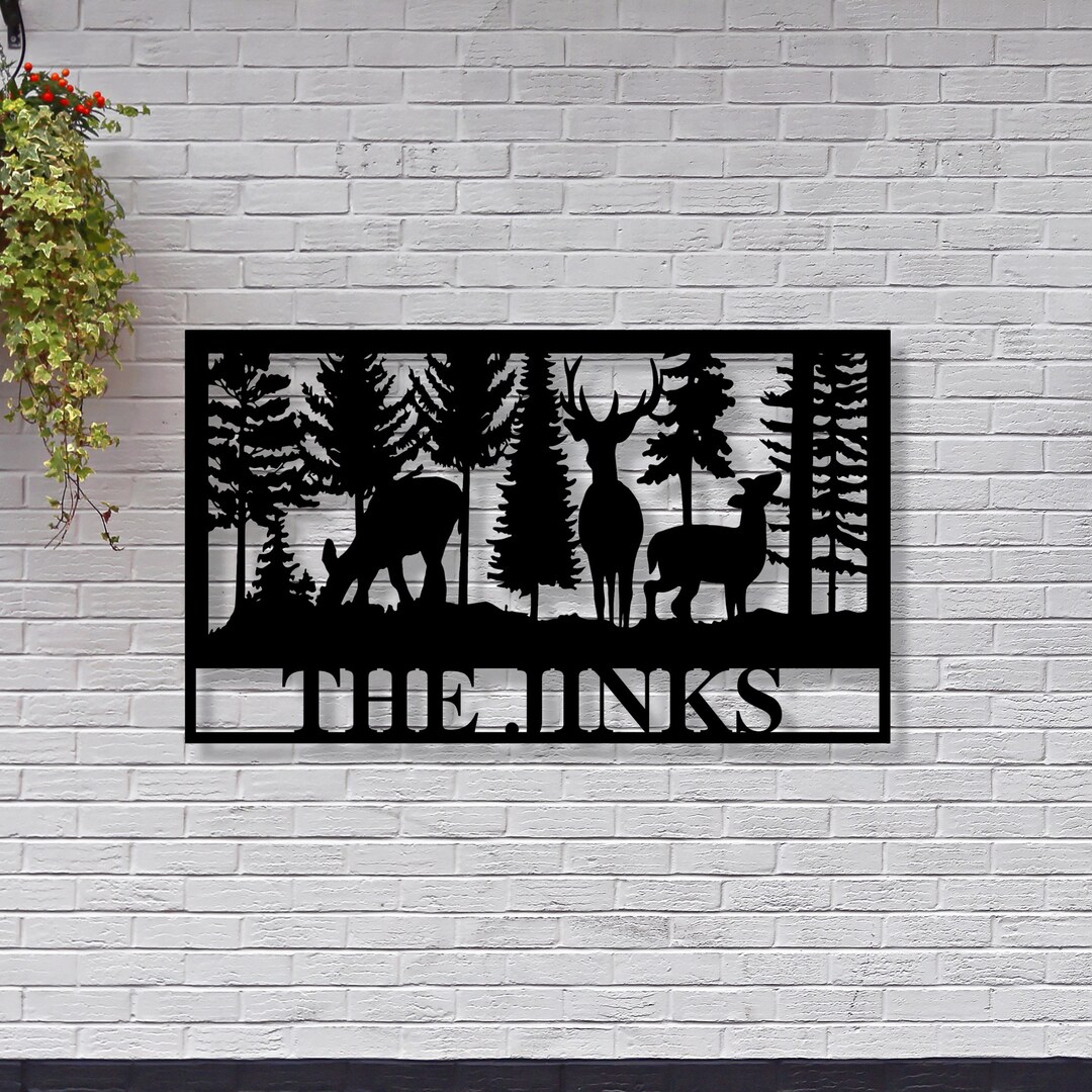 Personalized Elk Metal Cabin Sign / Cabin Sign / Hunting Sign / Elk ...