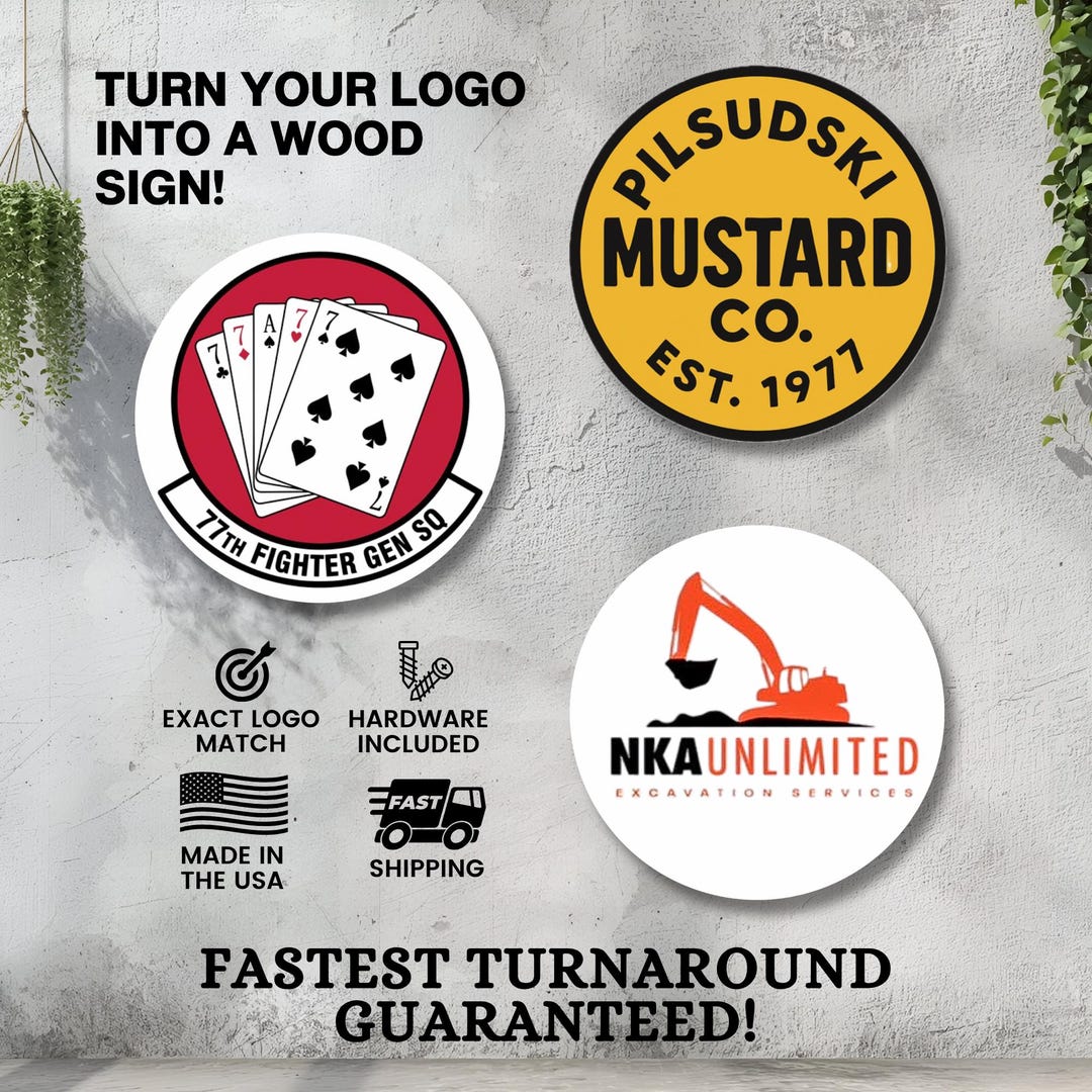 Custom Wood Sign / Your Custom Text Wood Sign / Your Logo Here Sign ...