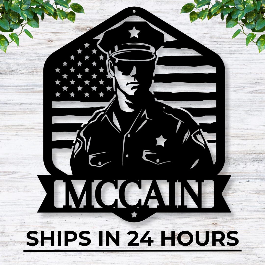 Metal Policeman Sign / Custom Policeman Sign / Cop Sign / Policeman ...