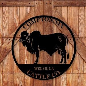 Cattle Company Sign, Cow Sign, Barn Sign, Metal Sign, Metal Art, Custom ...