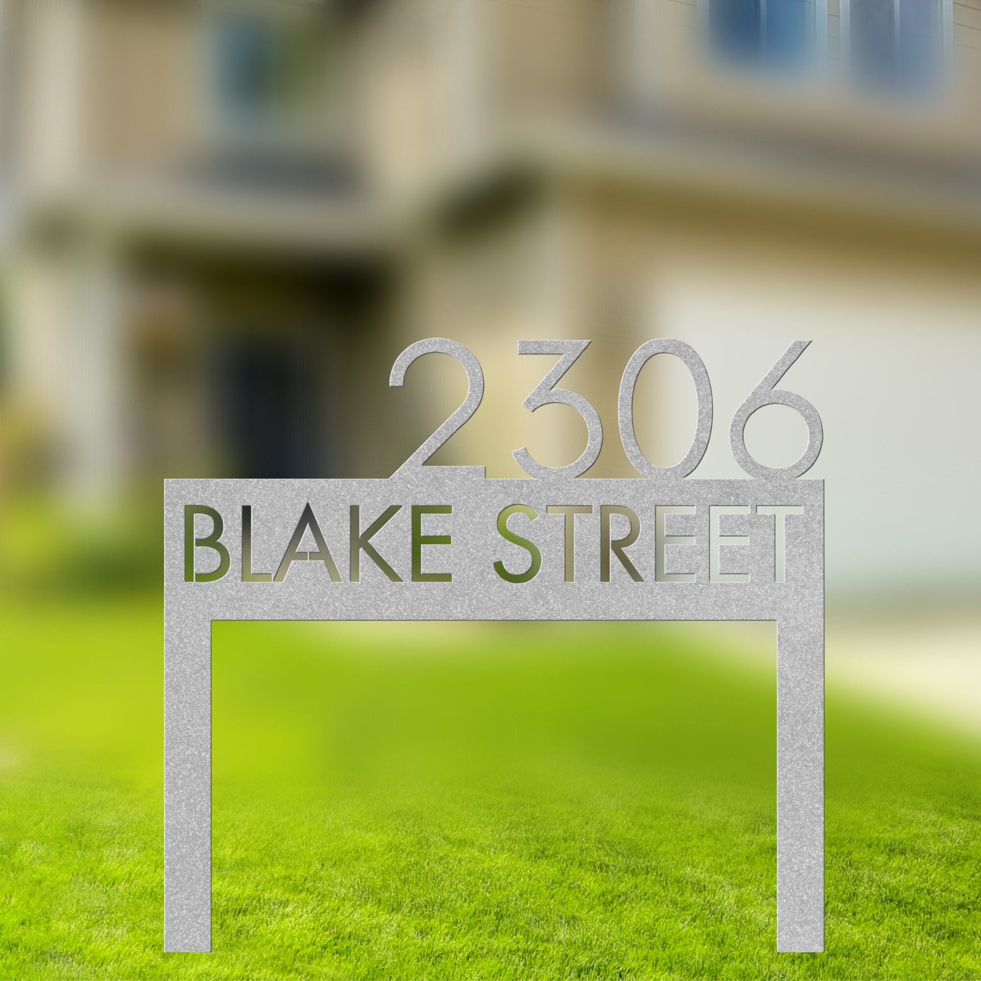 Personalized Metal Address Sign / Modern Address Sign / Realtor Gift ...