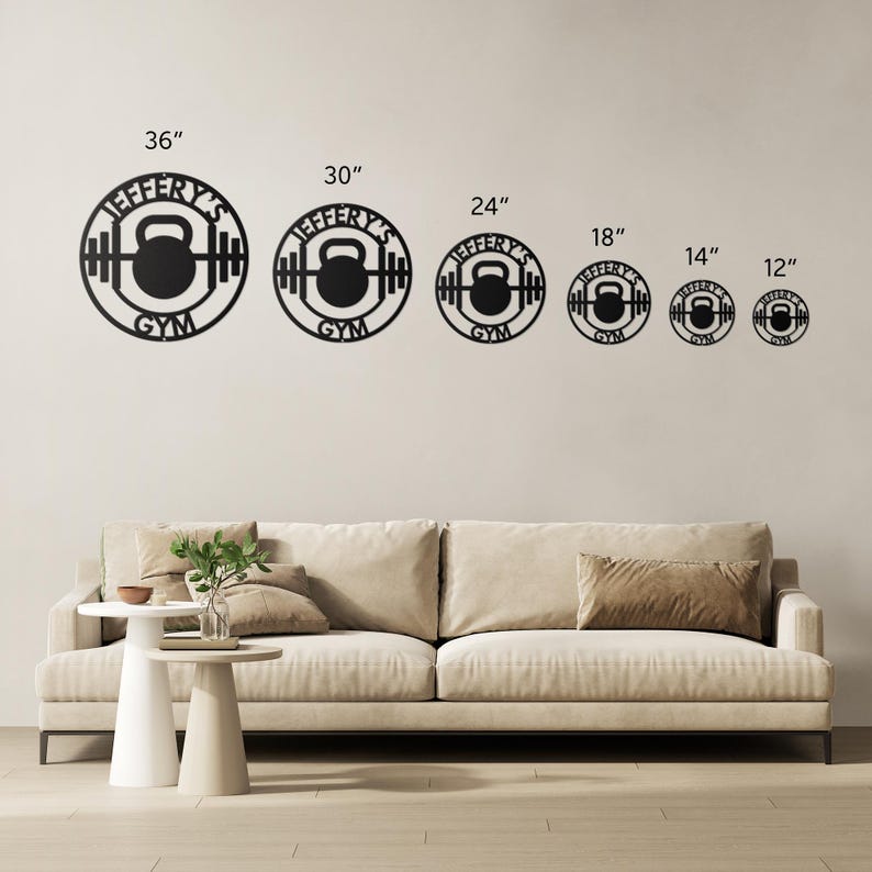 Personalized Home Gym Signs for Workout Room / Personalized Metal Sign ...