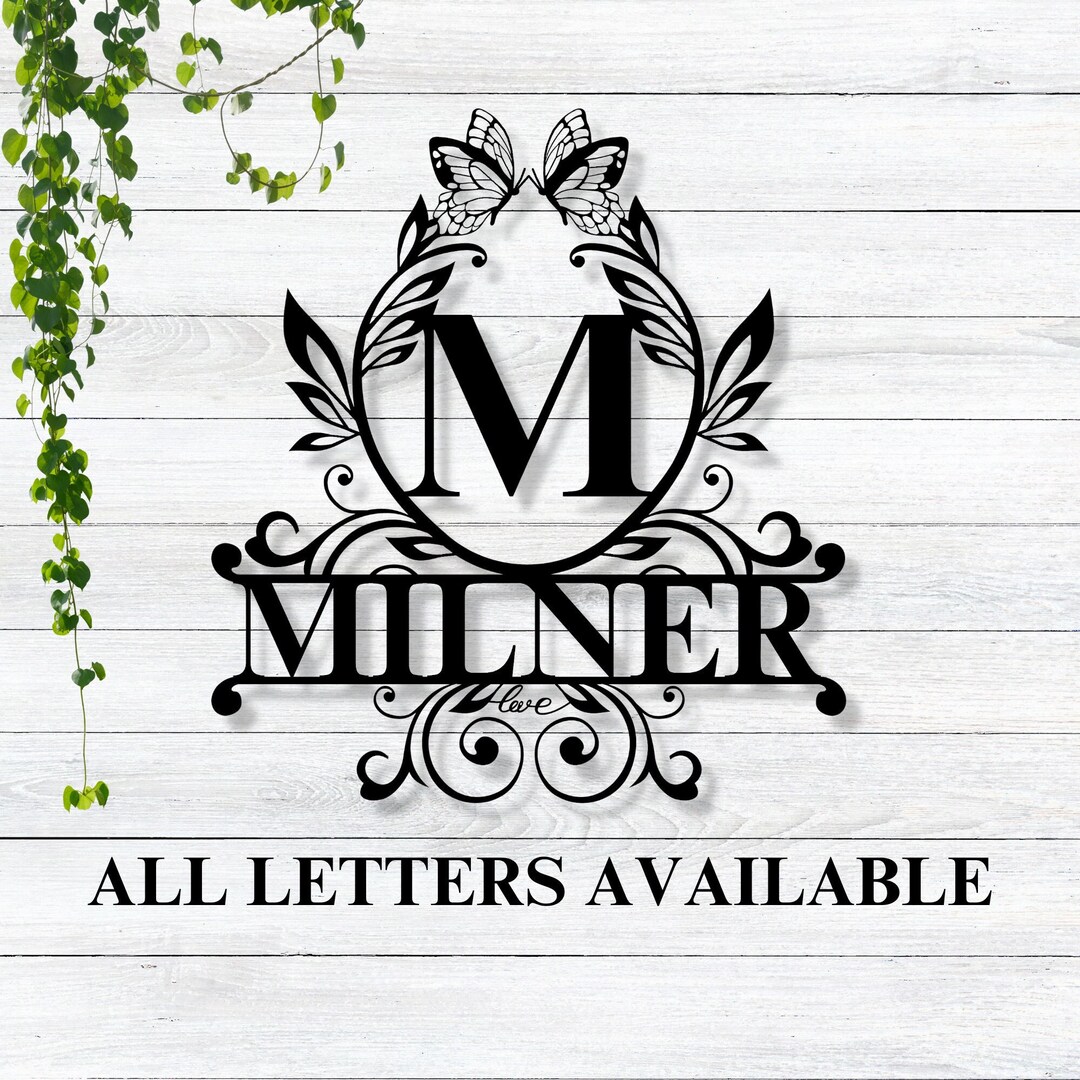 Personalized Family Name Metal Sign / Personalized Letter Sign ...