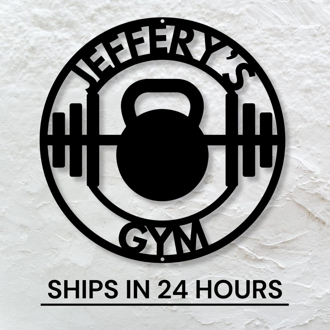 Personalized Home Gym Signs for Workout Room / Personalized Metal Sign ...