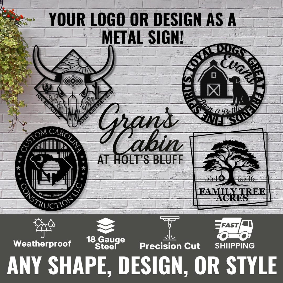 Custom Sign / Your Custom Text Metal Sign / Your Logo Here Sign / Metal ...