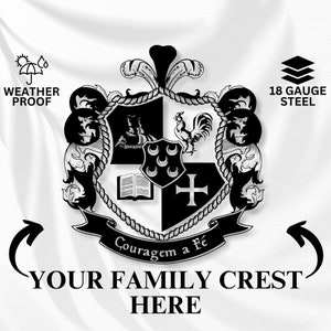 Custom Metal Family Crest Sign / Family Crest / Metal Family Crest ...