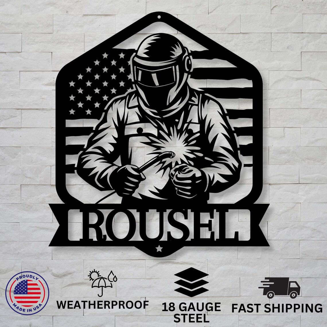 Custom Metal Welder Sign – Personalized Welding Shop Sign / Custom Name ...