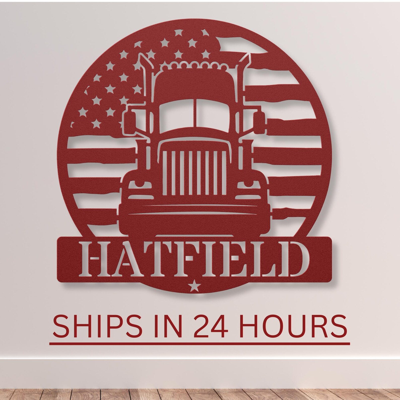Personalized Metal Trucker Sign | Custom Truck Driver Sign | Trucker ...