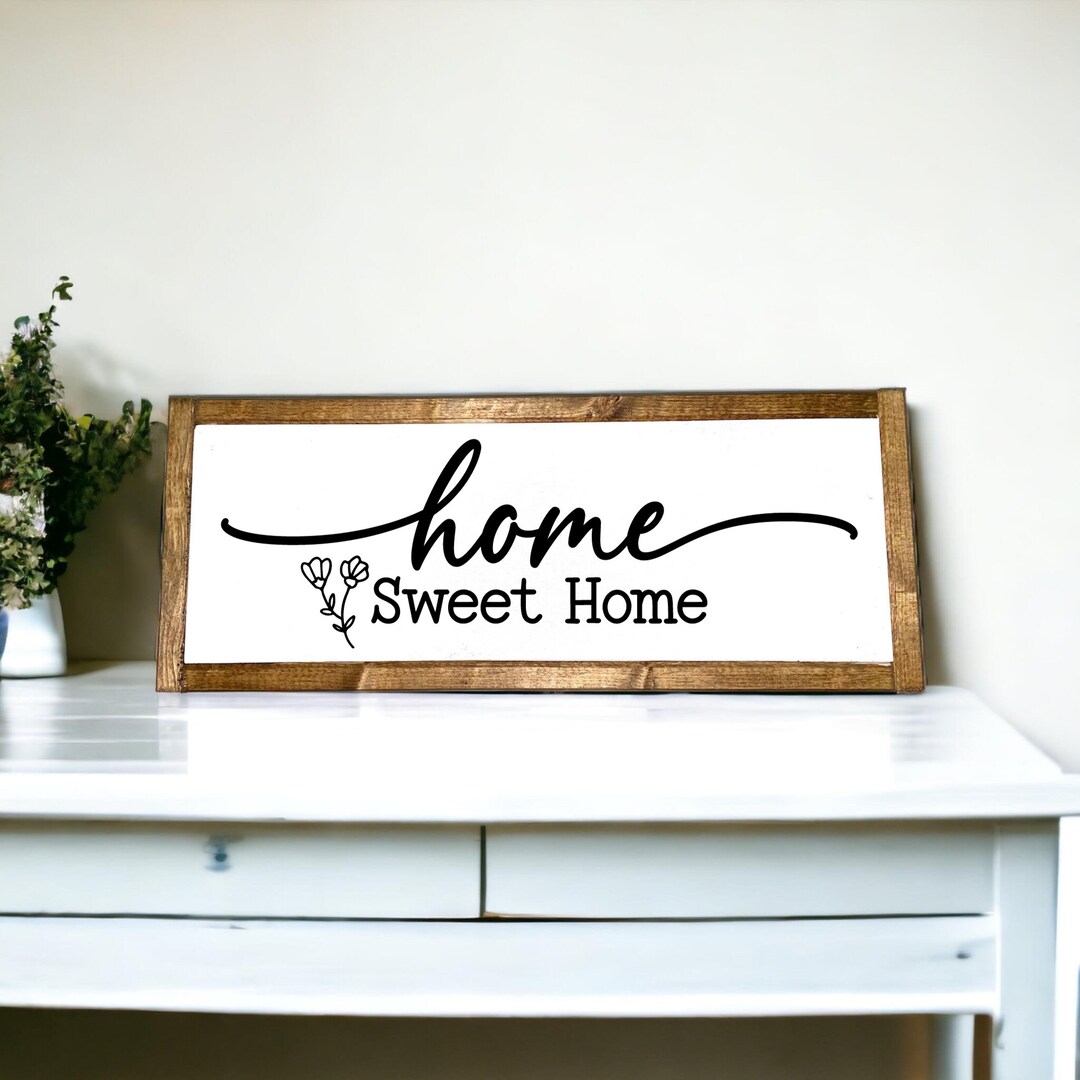 Framed Wood Sign / Wood Home Sign / Wedding Gift / Wood Sign - Etsy