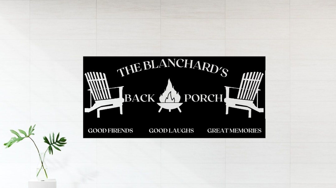 Back Porch Sign Metal /back Porch Sign / Patio Sign / Metal Outdoor ...