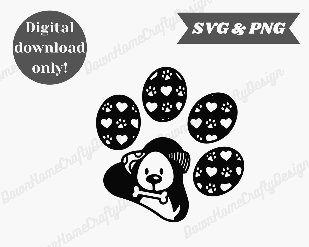 Puppy Paw SVG & PNG - Etsy