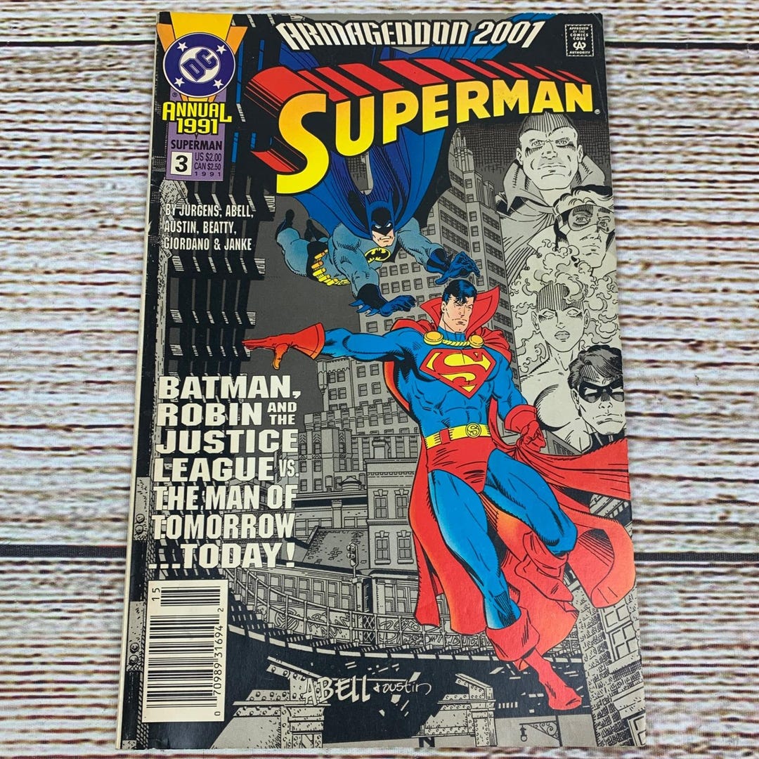 Superman Annual 1991 #3 DC Comics Armageddon 2001 Batman Robin Justice ...