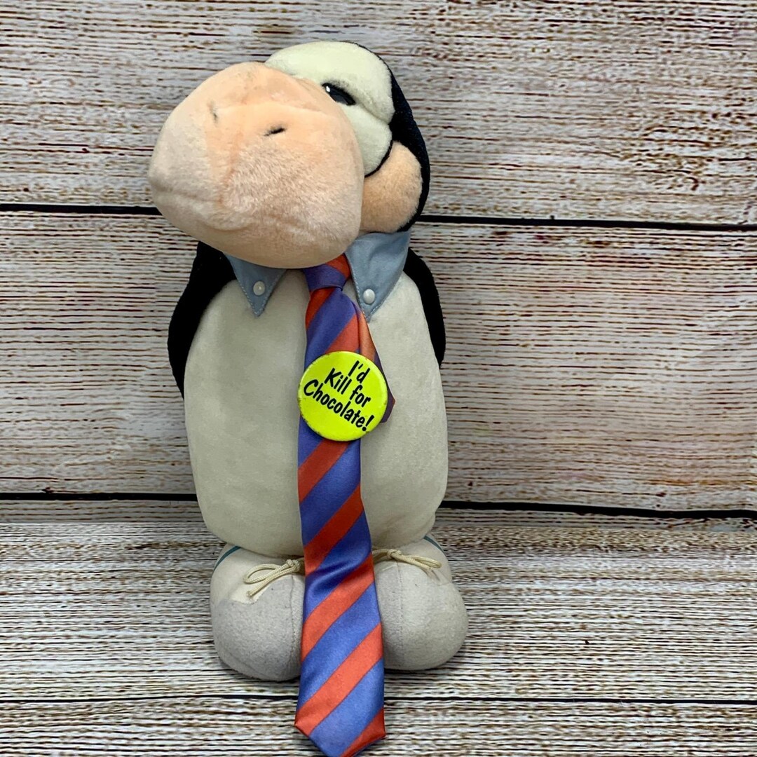 Vintage Dakin "opus" Penguin Plush "i'd Kill for Chocolate" 1985 ...