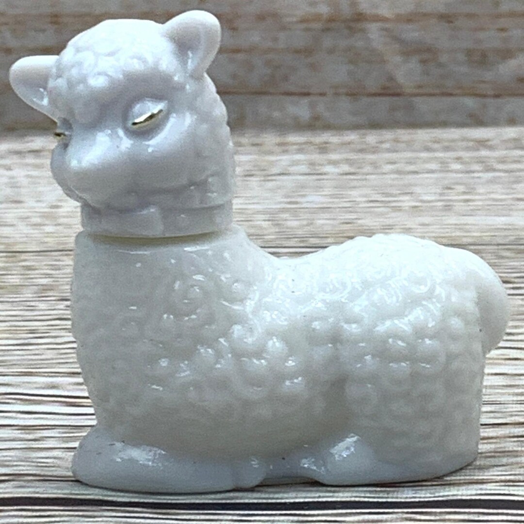 Avon Topaze Cologne EMPTY Perfume Bottle White Lamb Sheep Collectible ...